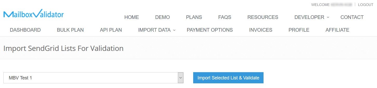 How to import email list from SendGrid - MailboxValidator Articles