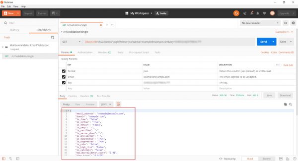 Using Postman To Call Mailboxvalidator Email Validation Api