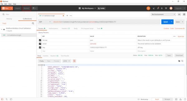 Using Postman To Call Mailboxvalidator Email Validation Api