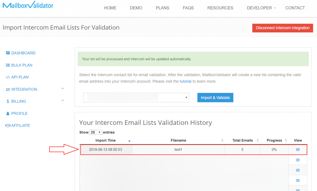 How to import email list from Intercom - MailboxValidator Articles