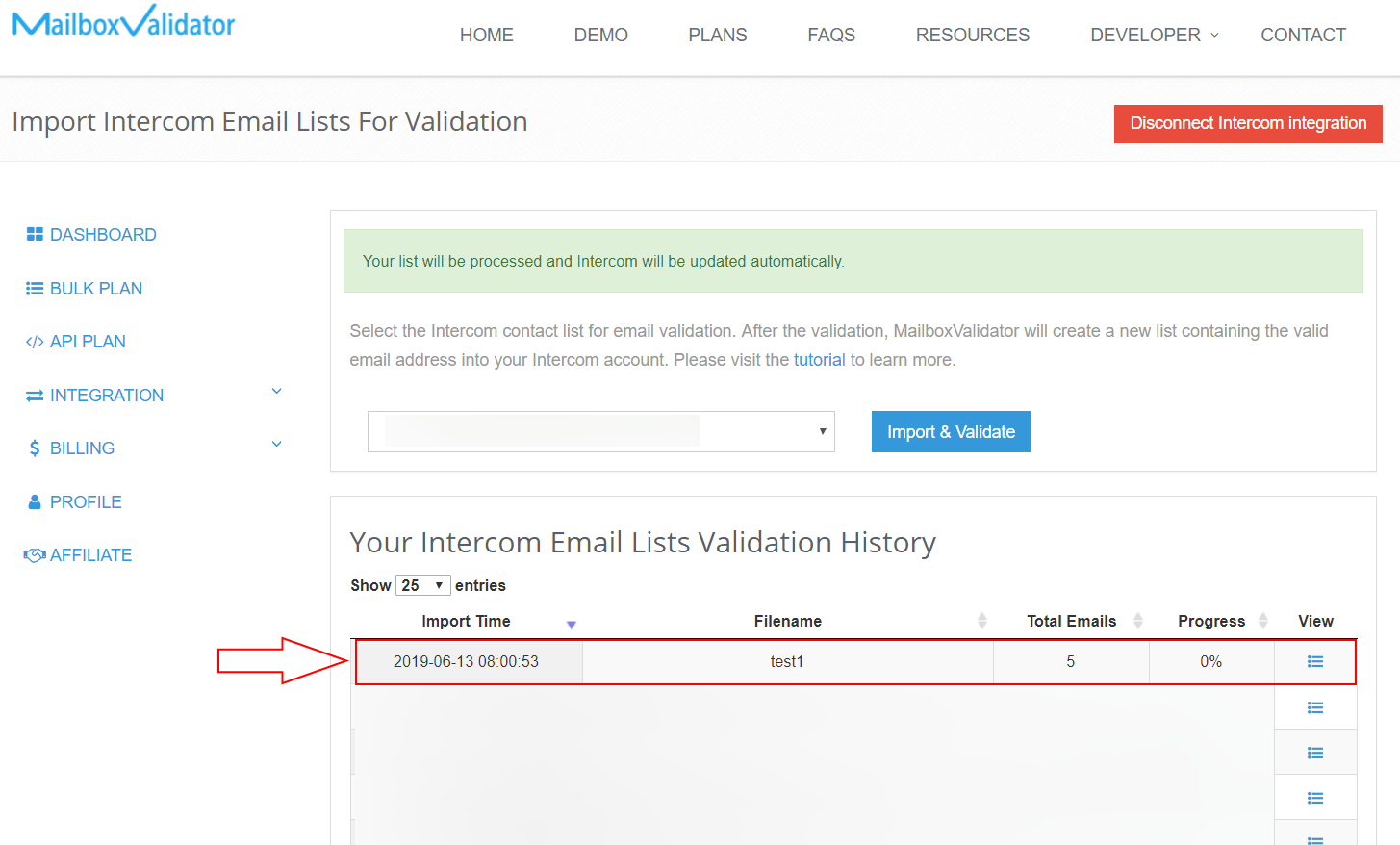 How to import email list from Intercom - MailboxValidator Articles