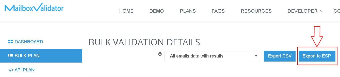 Export Validated Email List into Other ESP - MailboxValidator Articles